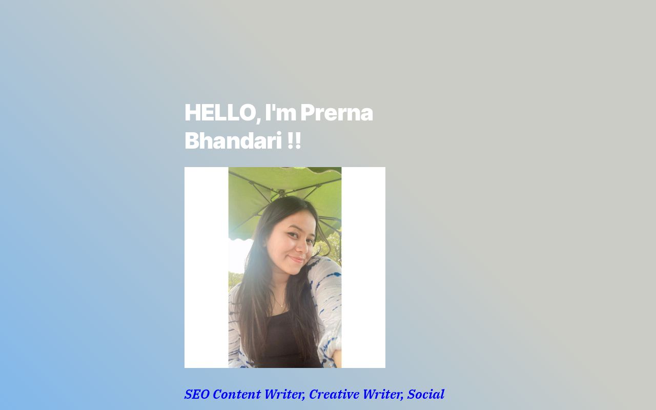 Prerna The Creative Writer